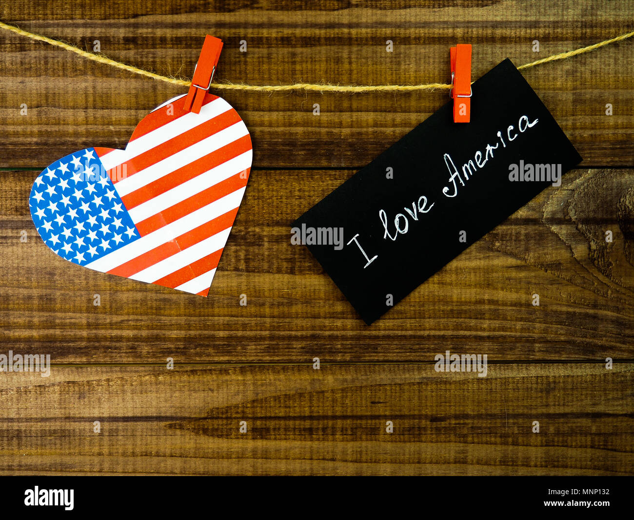 I Love America flag Stock Photo - Alamy