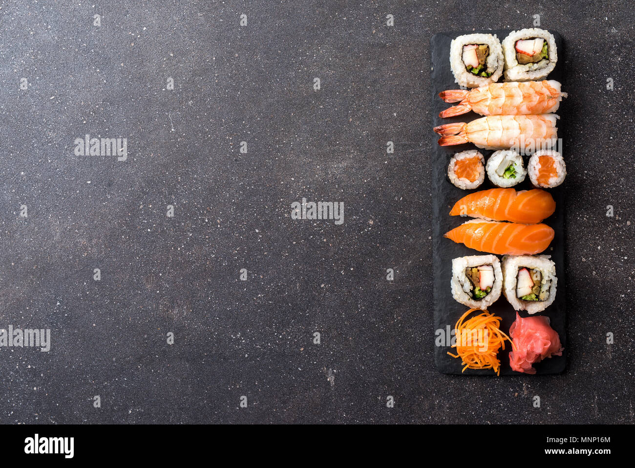 Top view rolls tuna hi-res stock photography and images - Alamy