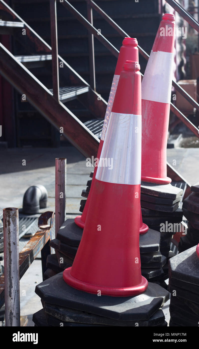 Fire station firefighter training equipment Traffic cones bollards used ...