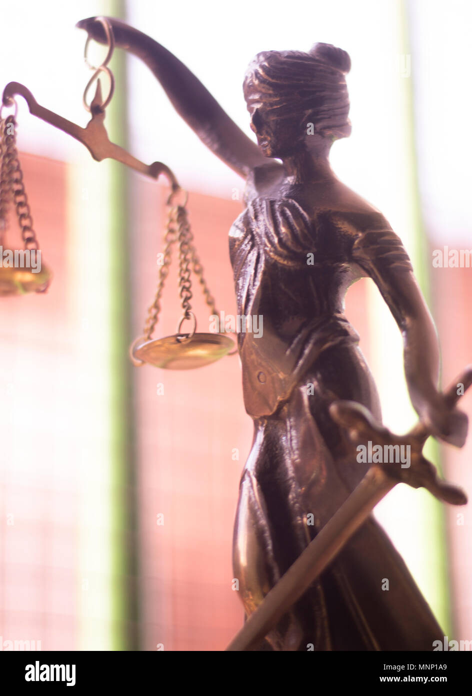 Legal law firm bronze statue of the goddess themis with scales of ...