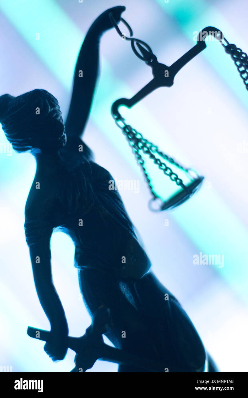 Legal law firm bronze statue of the goddess themis with scales of ...