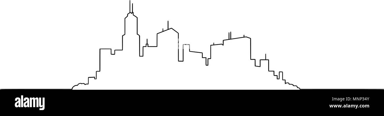 Vector Artistic Drawing Illustration of Generic City High Rise ...