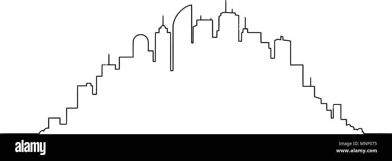 Vector Artistic Drawing Illustration of Generic City High Rise ...