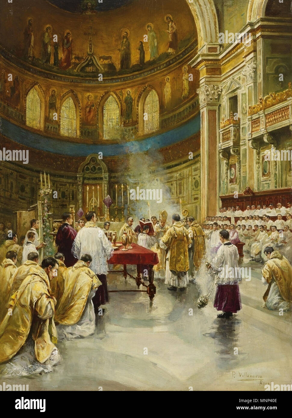 Catholic mass painting 20th century hi-res stock photography and images ...