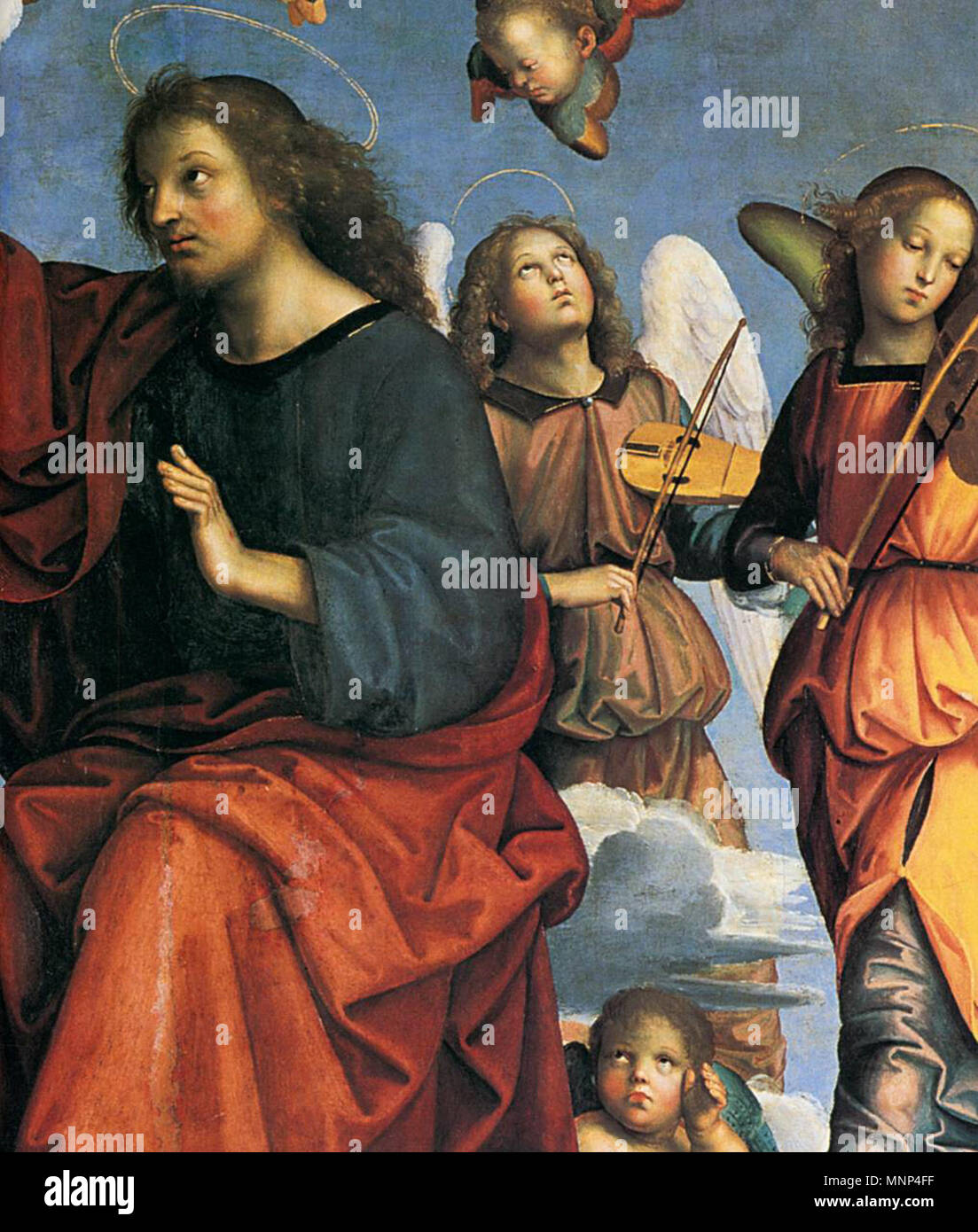 English: The Crowning of the Virgin (detail) between 1502 and 1503. 954 ...