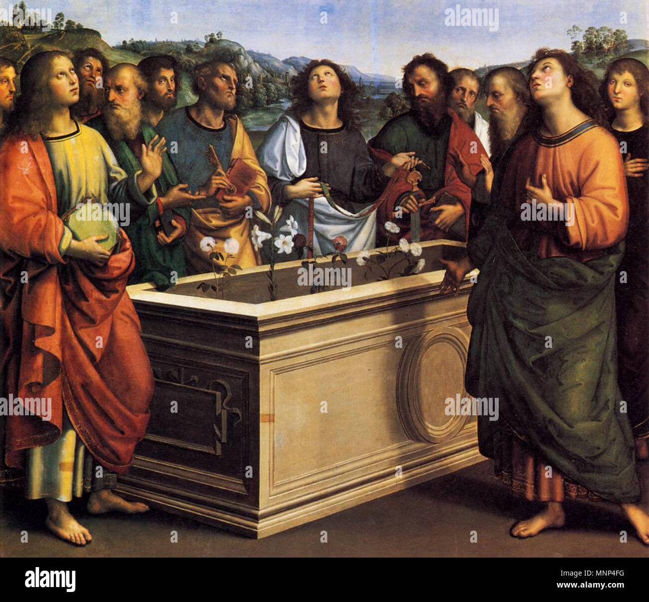 English: The Crowning of the Virgin (detail) between 1502 and 1503. 954 ...