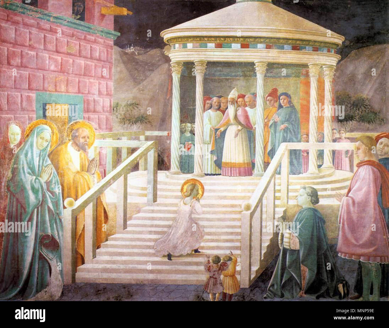 The Presentation of the Virgin Mary in the Temple of Jerusalem circa ...