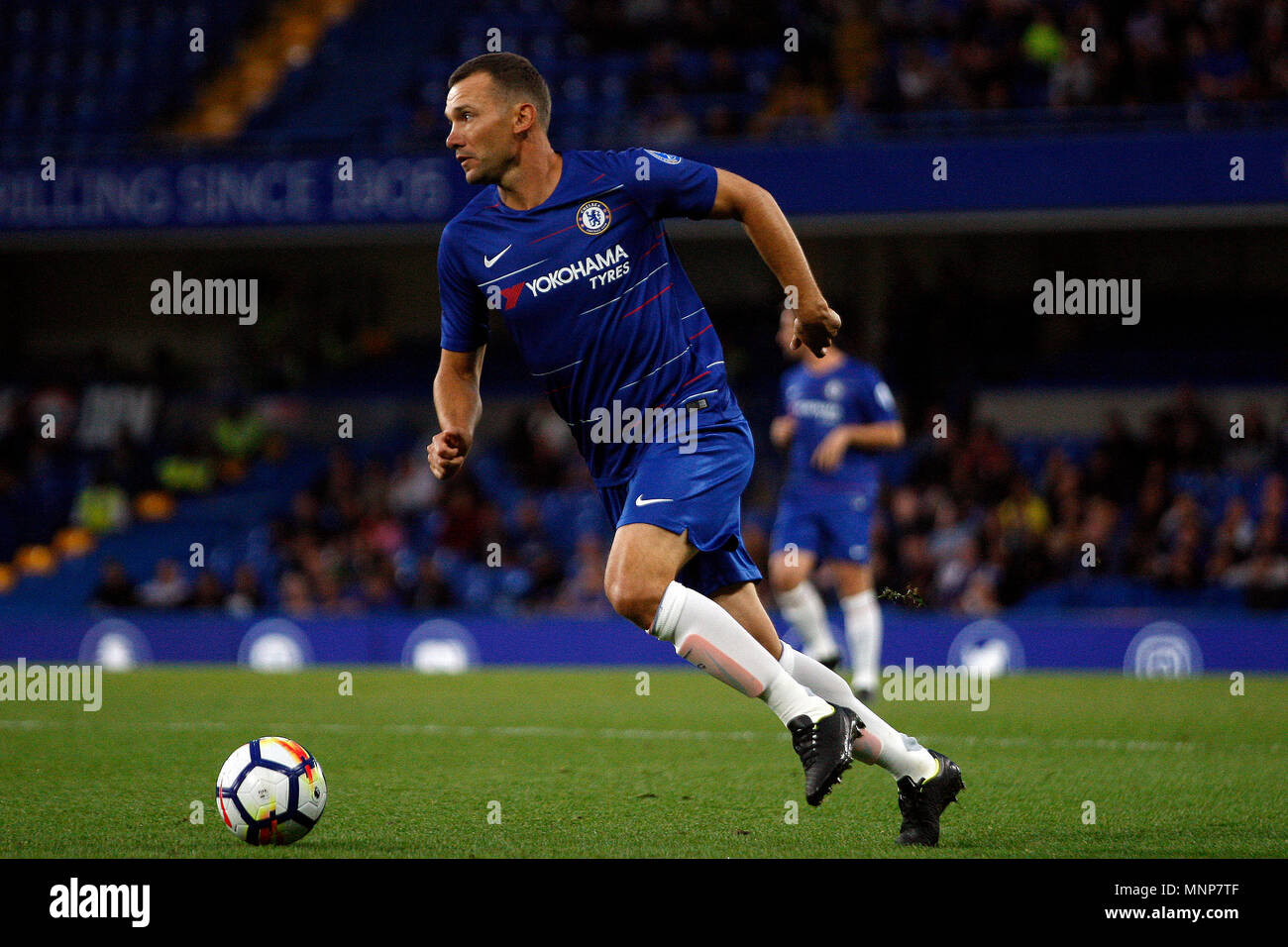 London, UK. 18th May, 2018. Andriy Shevchenko of Chelsea Legends in ...