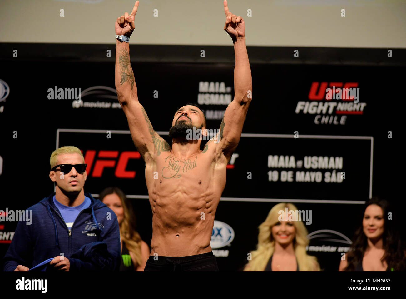 Santiago, Chile. 18th May, 2018. Maia vs. Usman held at Movistar Arena ...