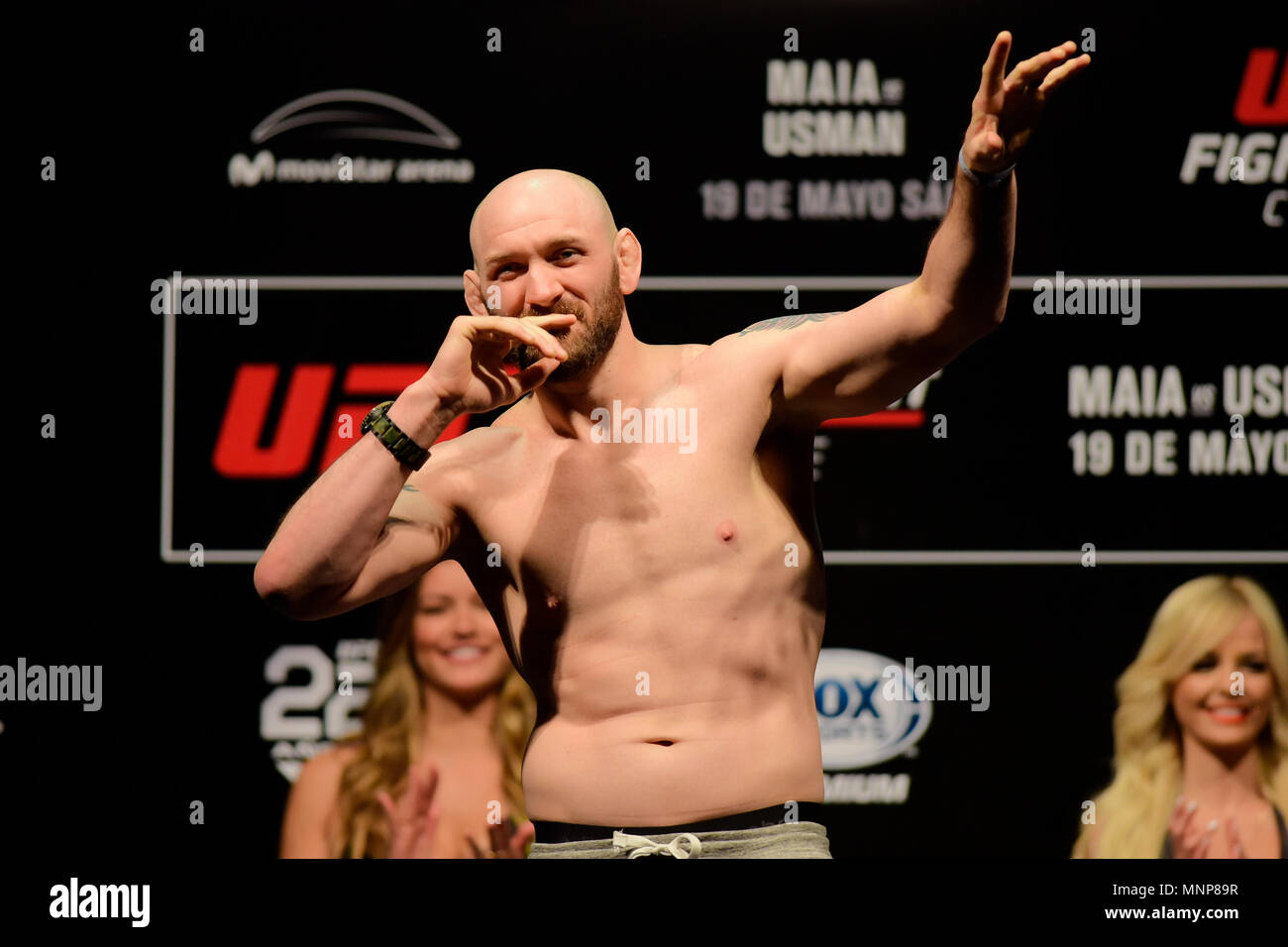 Santiago, Chile. 18th May, 2018. Maia vs Usman held at Movistar Arena ...