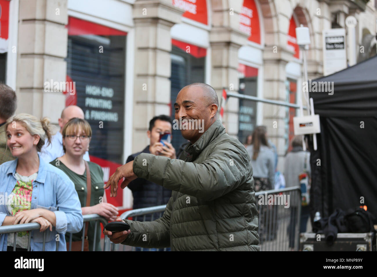 Manchester, UK. 18th May, 2018. Former sprinter, Colin Jackson CBE at ...