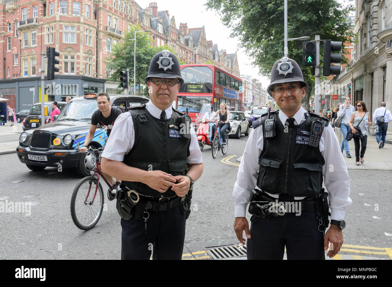 London, UK. 19th May, 2018. Police constables patrol the streets of ...