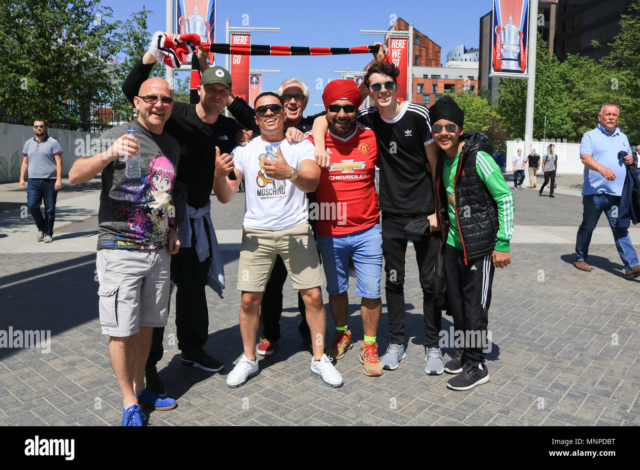 Wembley Middlesex, UK. 19th May 2018. Fans start arriving in the ...