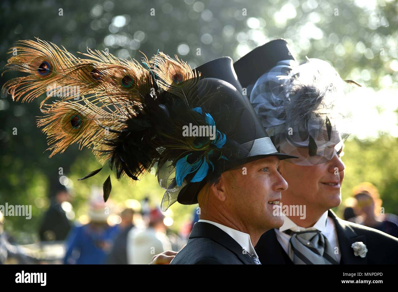 Royal fans dressed up during Royal Wedding in Windsor, UK. Credit ...