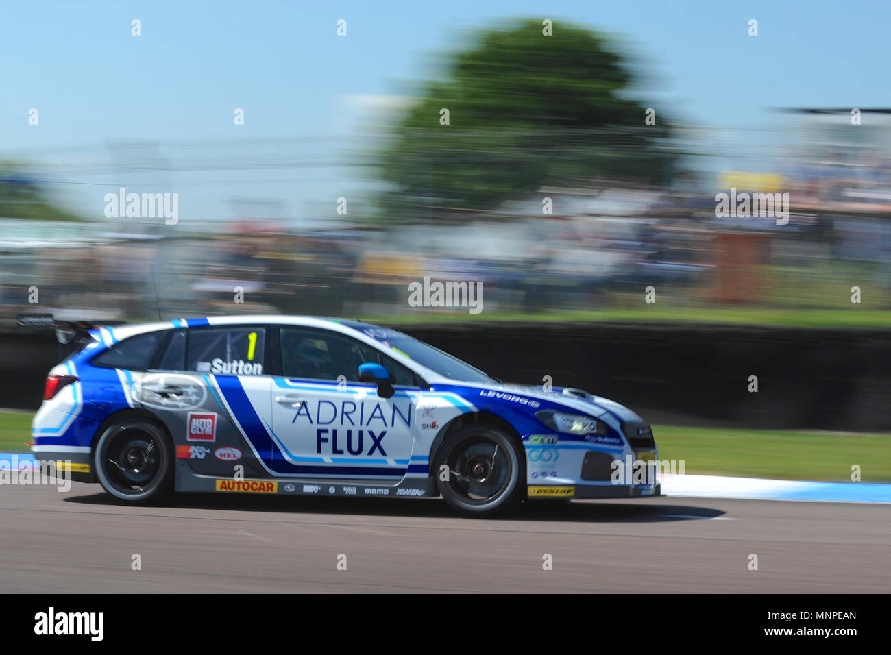 Andover, Hampshire, UK, 19 May 2018. Ashley Sutton (Adrian Flux Subaru ...