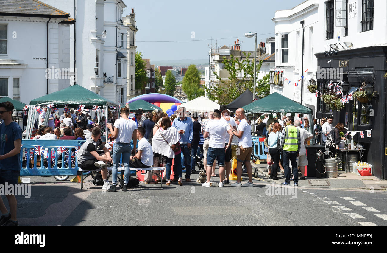 Brighton UK 19th May 2018 - Residents of Powis Road in Brighton by The ...