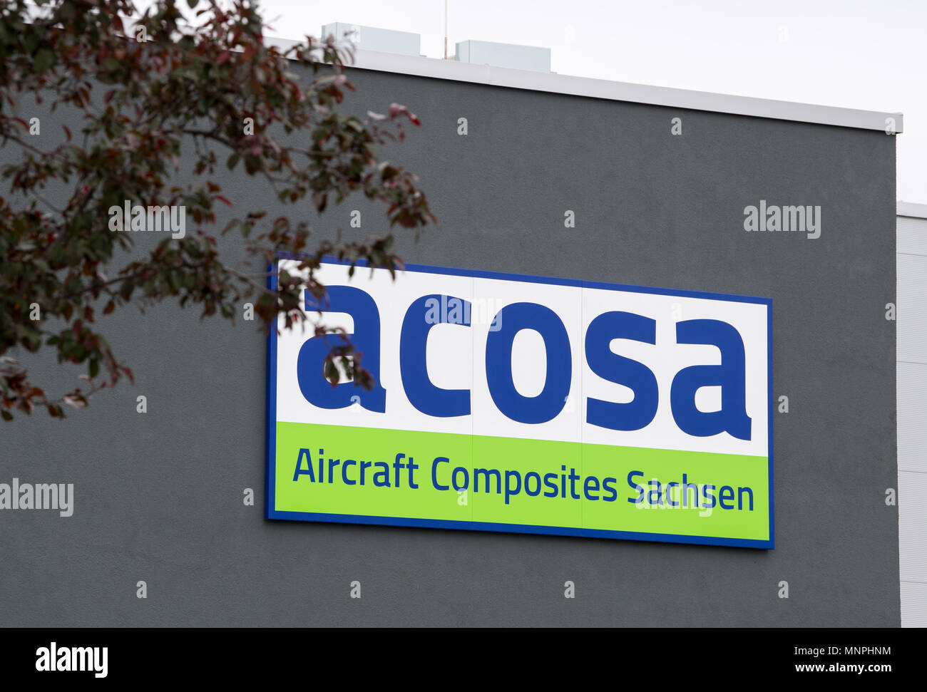 18 May 2018, Germany, Kodersdorf: The logo of the Airbus supplier ...