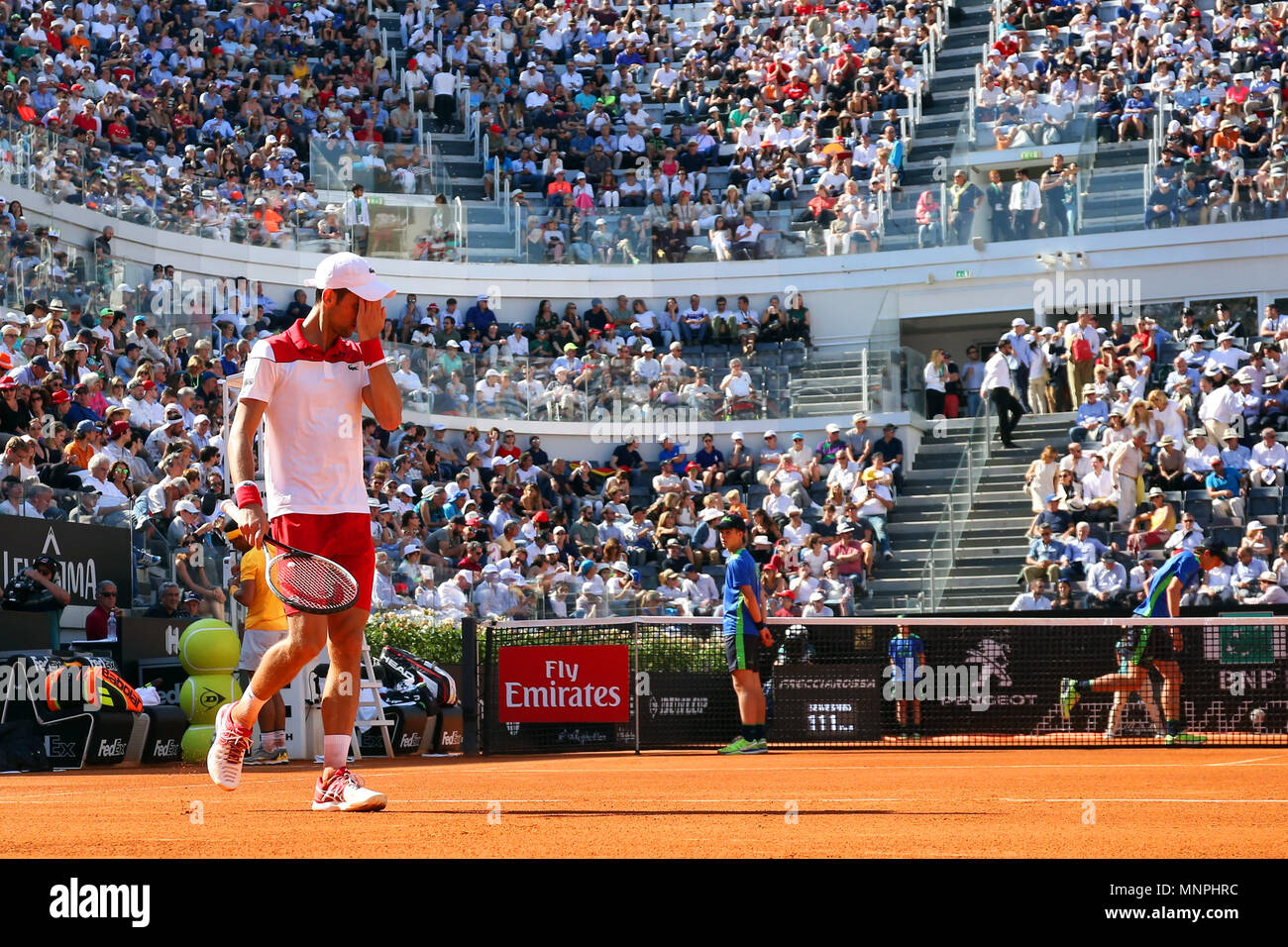 Foro Italico, Rome, Italy. 19th May, 2018. Italian Open Tennis; Novak ...