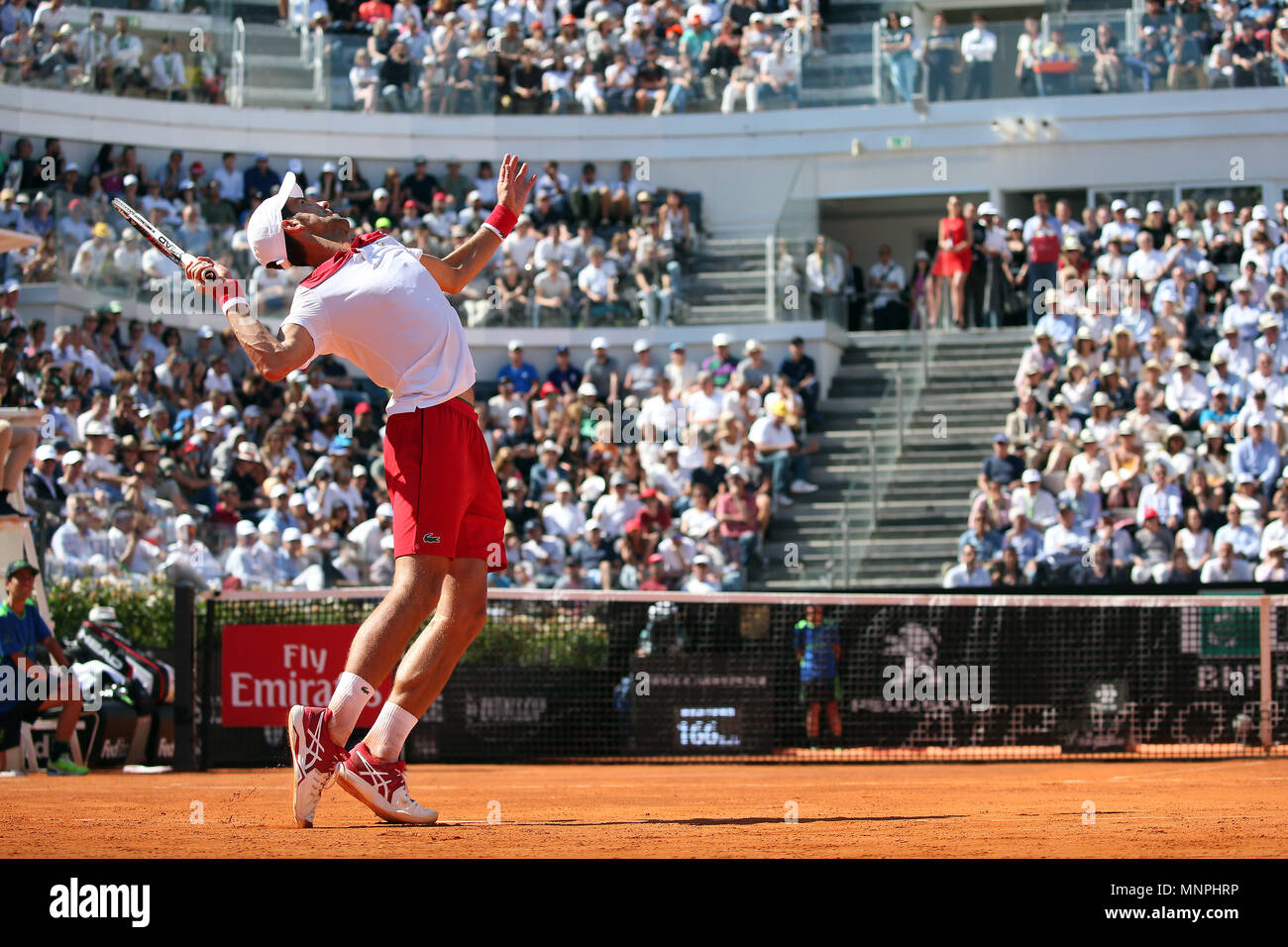 Foro Italico, Rome, Italy. 19th May, 2018. Italian Open Tennis; Novak ...
