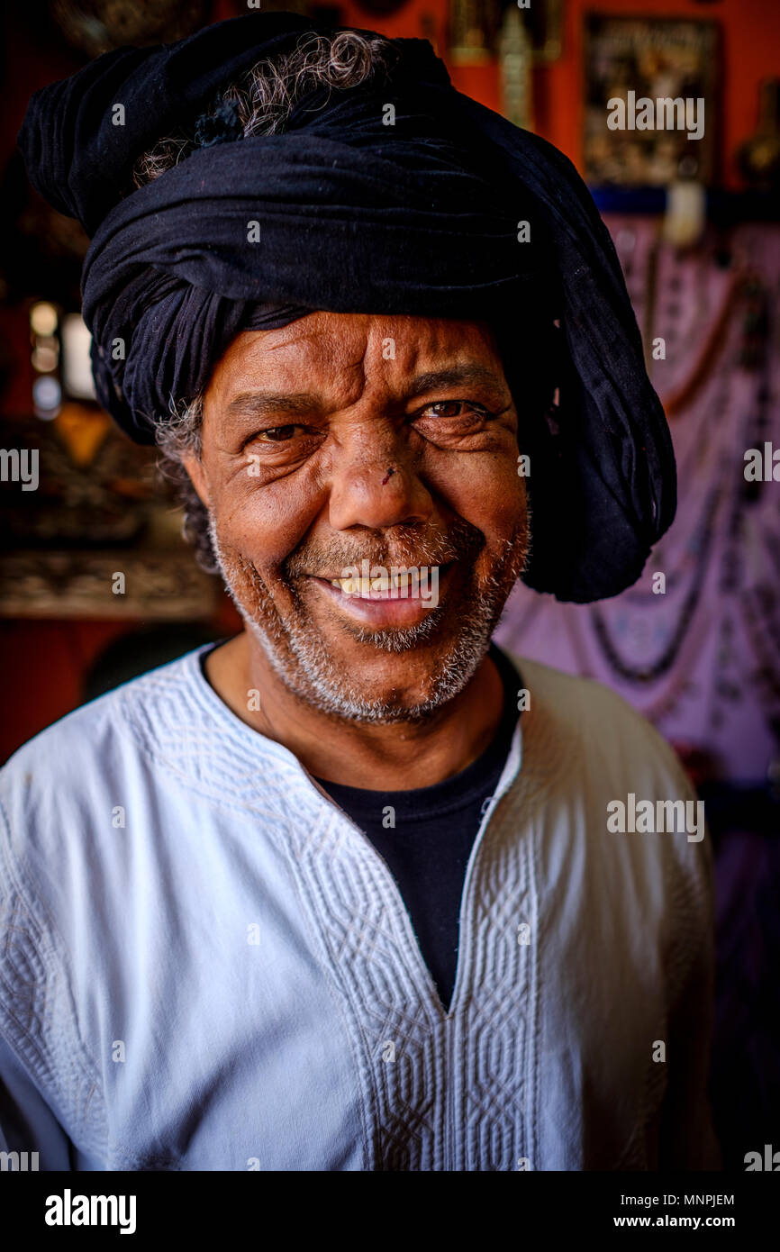 Portrait of a shopkeeper, southern Moroco Stock Photo - Alamy