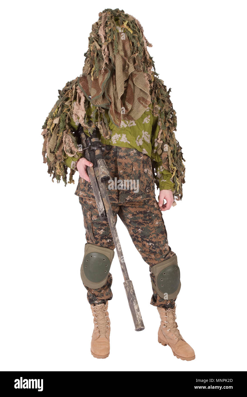 Man gun in forest Cut Out Stock Images & Pictures - Alamy