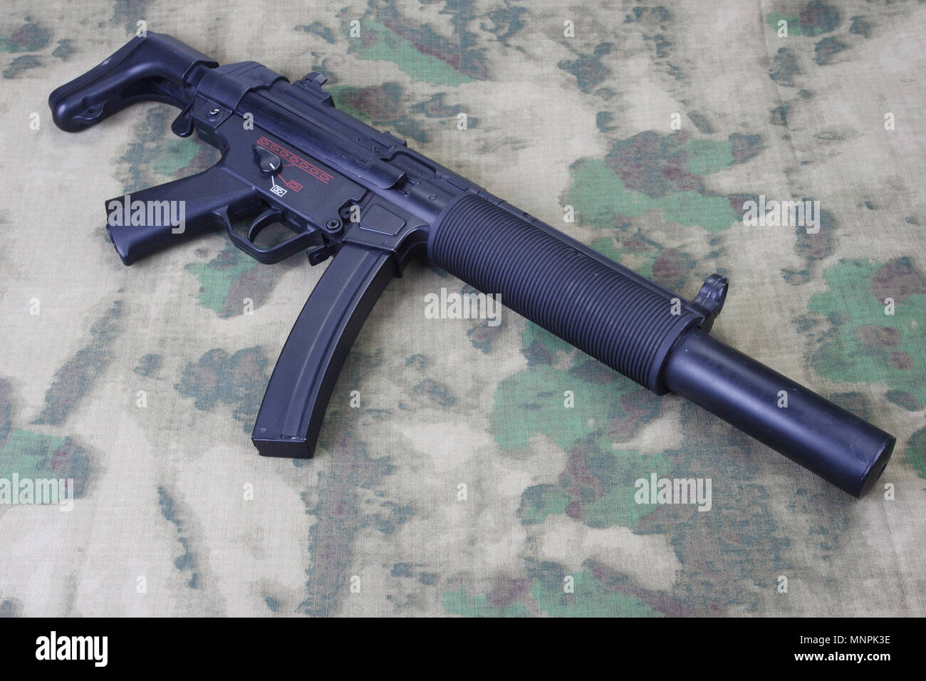submachine gun MP5 with silencer isolated Stock Photo - Alamy