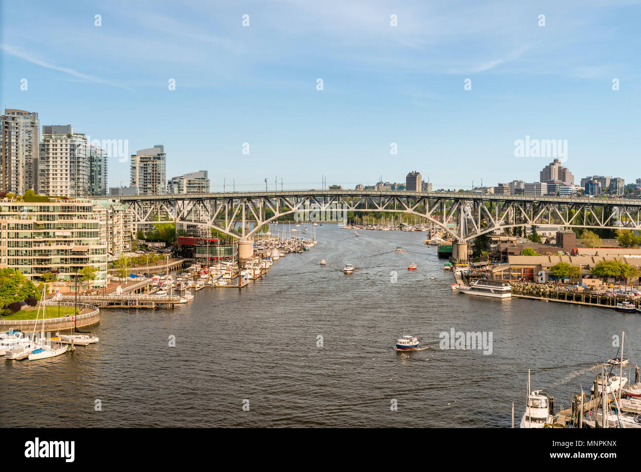 view of the ocean bay with floating boats and boats, huge modern ...