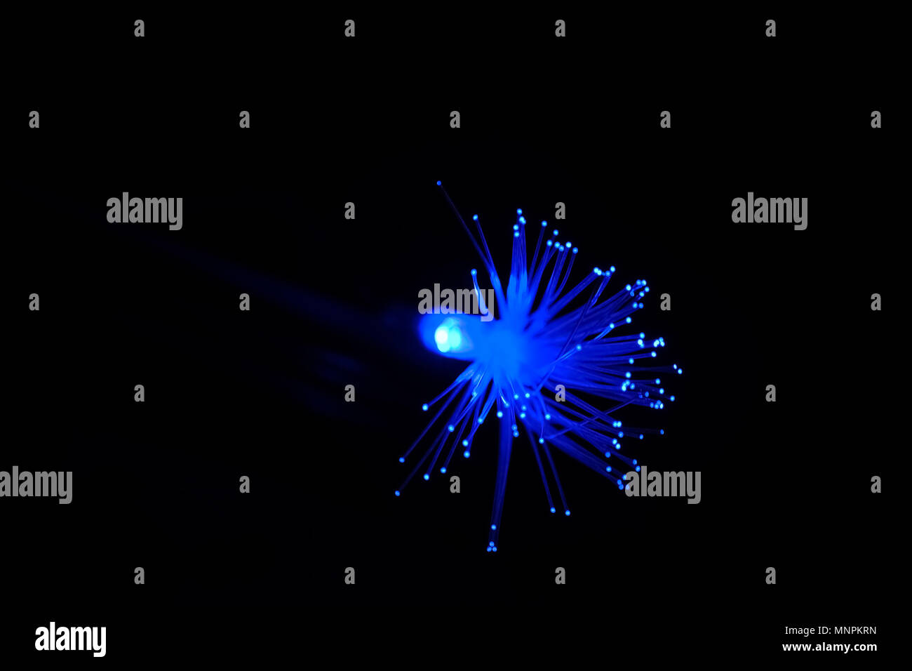 Optical fiber cable against isolated black background Stock Photo - Alamy
