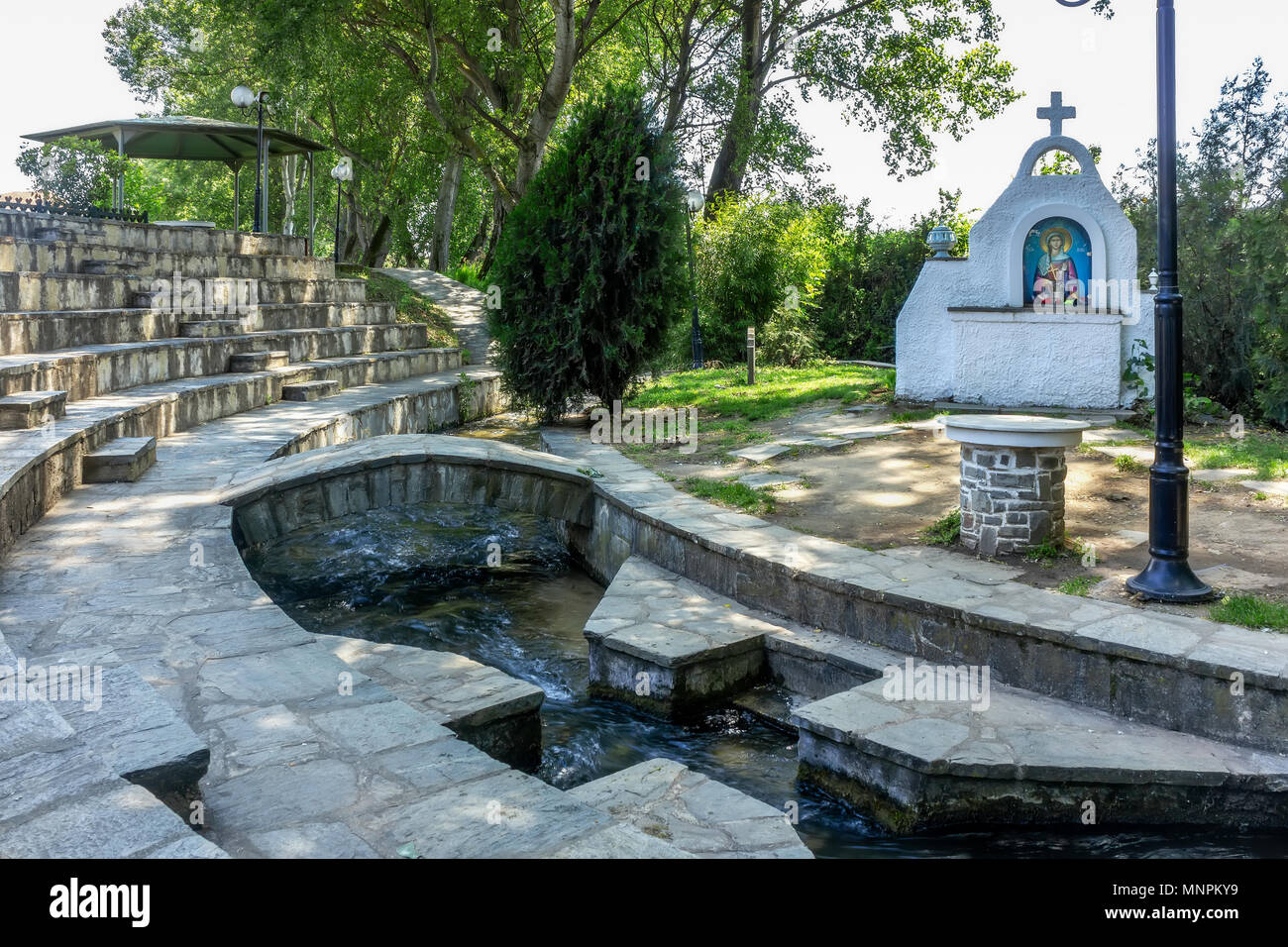 Baptistery of St. Lydia, Greece. There, in the river Zygakti is the ...