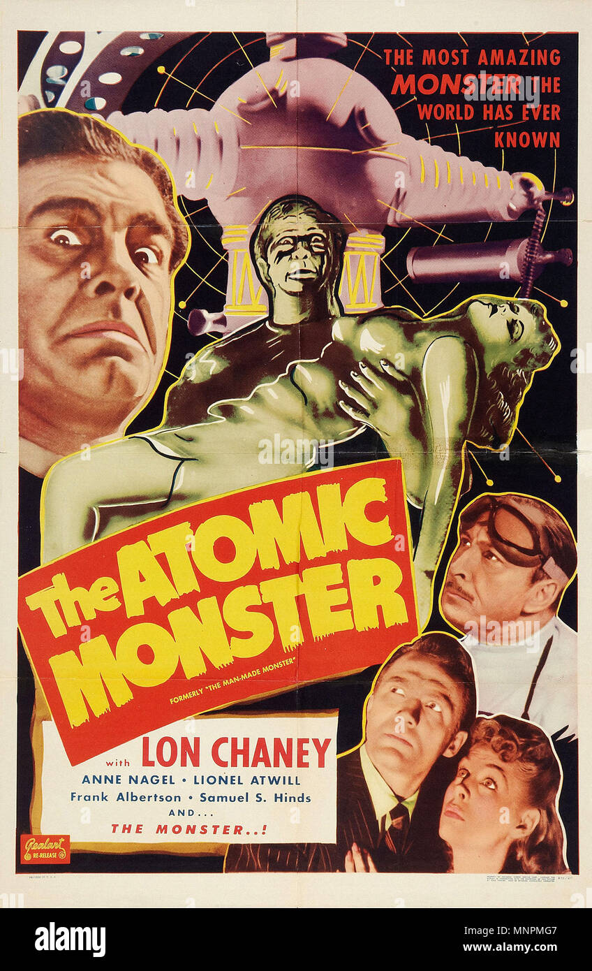 Atomic Monster Man Made Monster - 1941 - Vintage Movie Poster Stock ...