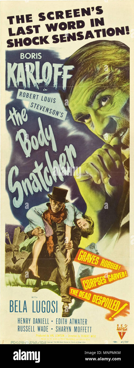 Body Snatcher - 1945 - Vintage Movie Poster 05 Stock Photo - Alamy