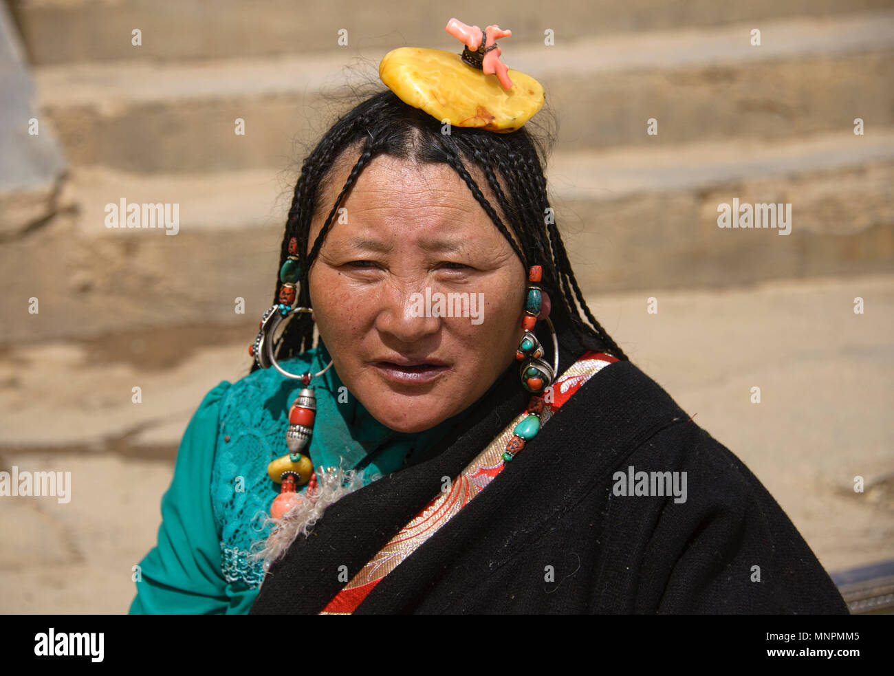 Tibet braided hair braids hi-res stock photography and images - Alamy