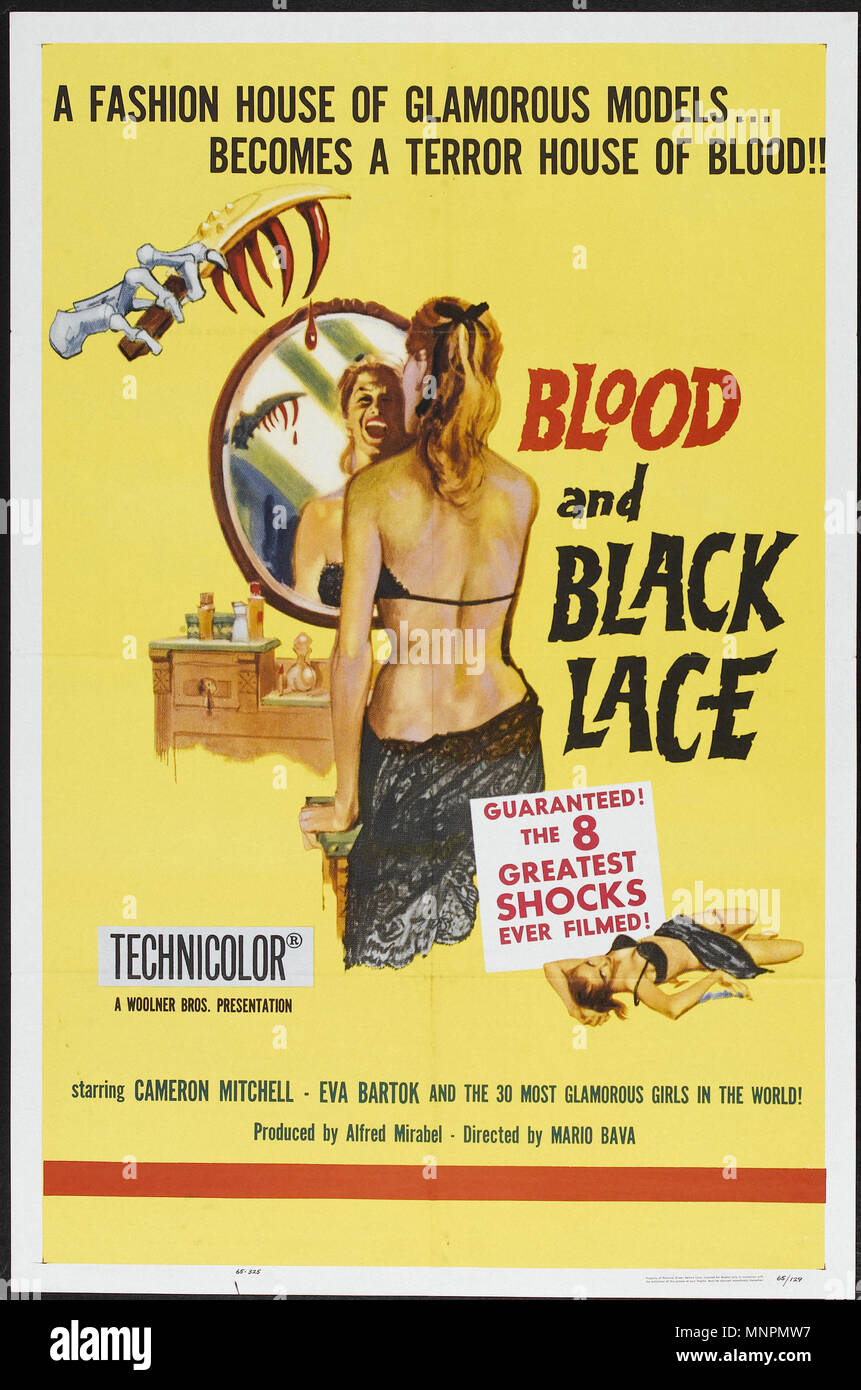Blood And Black Lace - 1964 - Vintage Movie Poster Stock Photo - Alamy