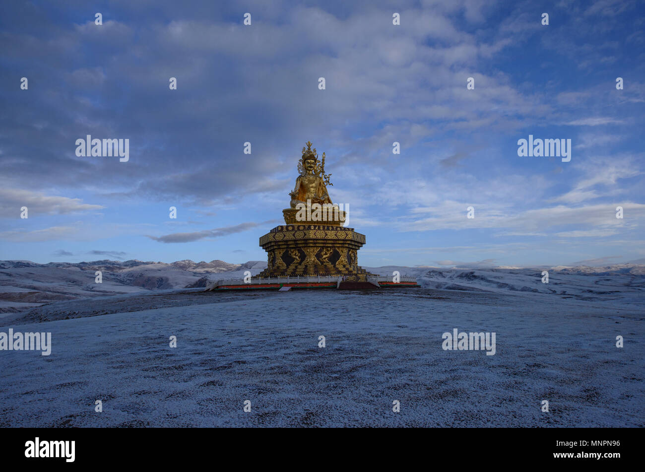 Pagoda at the Yarchen Gar Tibetan nunnery, Sichuan, China Stock Photo ...