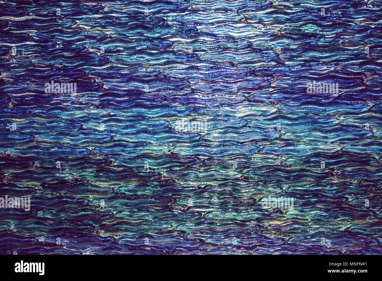 The abstract texture of the glass. The texture of the sea wave on the ...