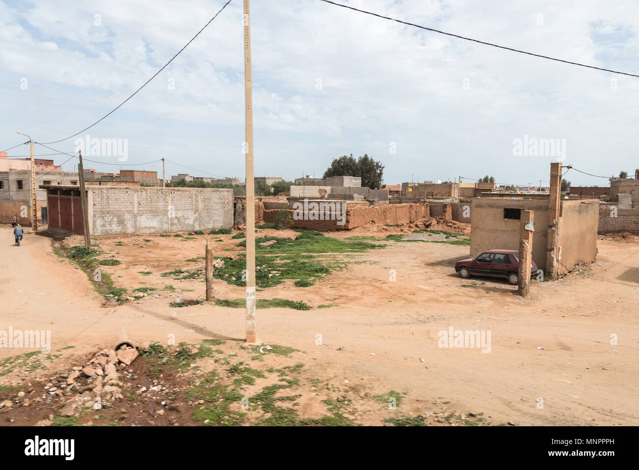 Little village along the road in the province of Marrakech Stock Photo ...