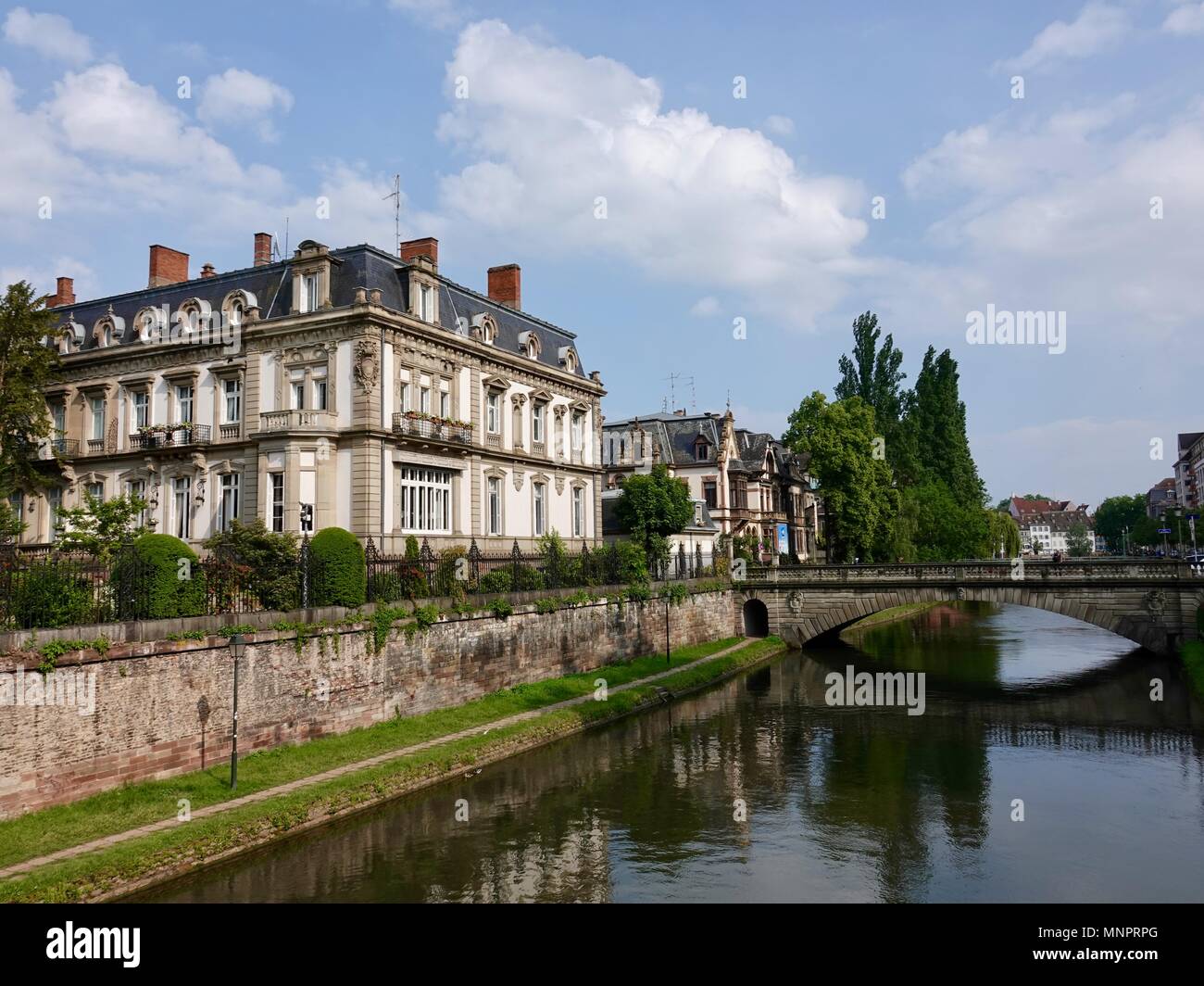 Canal bridge crossing the River Ill, Strasbourg, France Stock Photo - Alamy