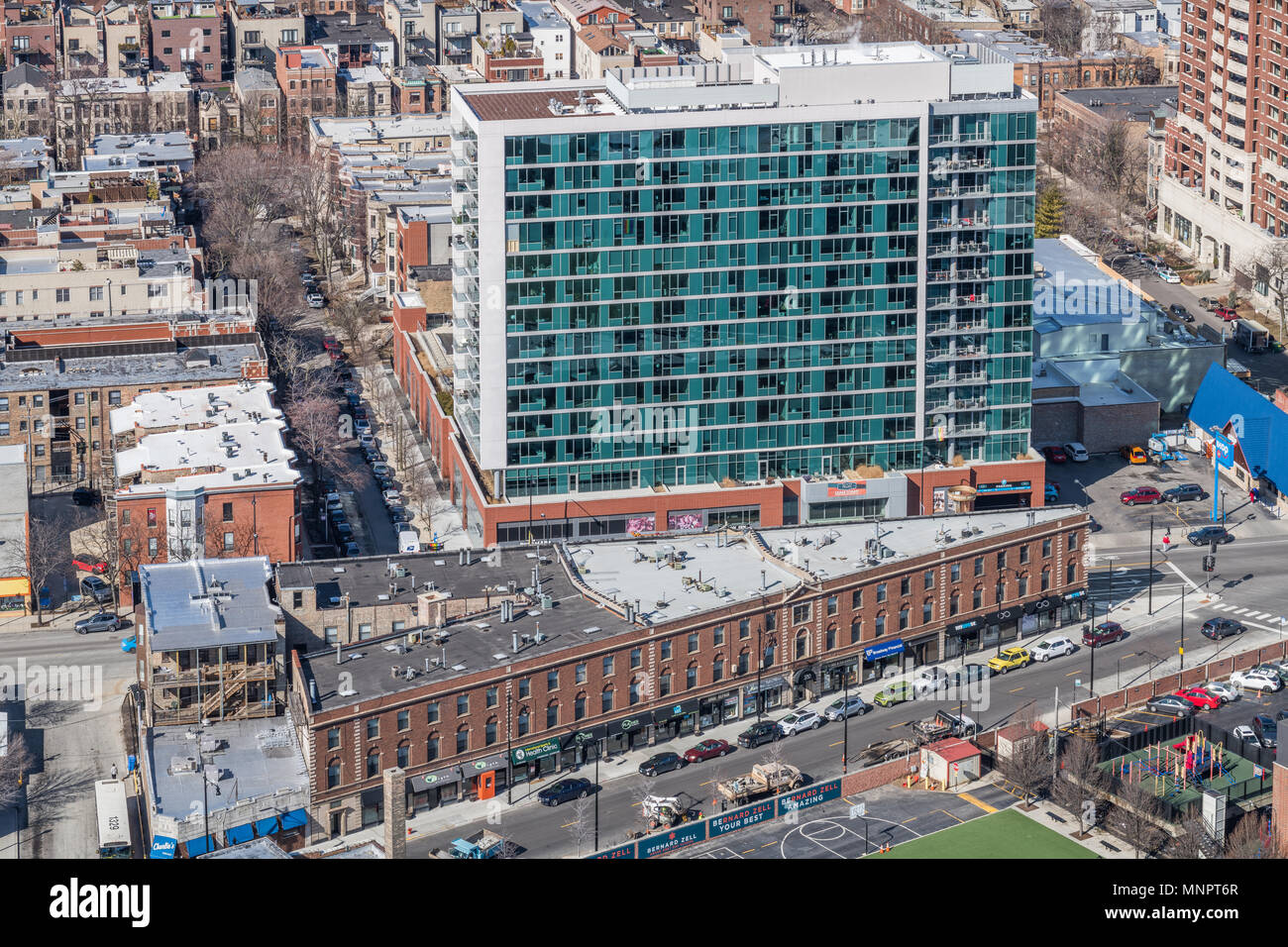 Aerial view of Lakeview neighborhood Stock Photo - Alamy