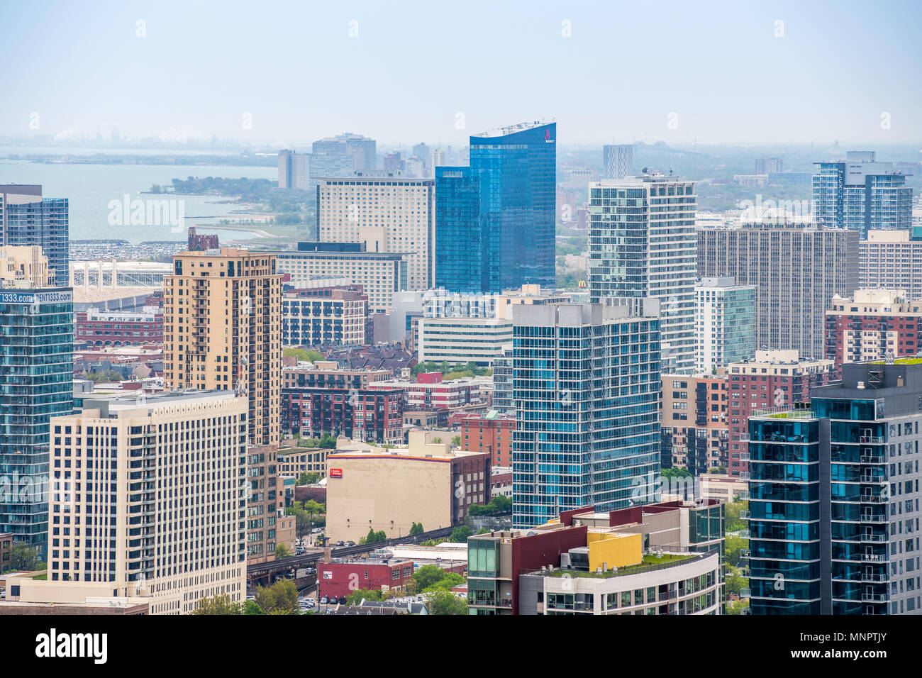 Aerial view of South Loop neighborhood Stock Photo - Alamy