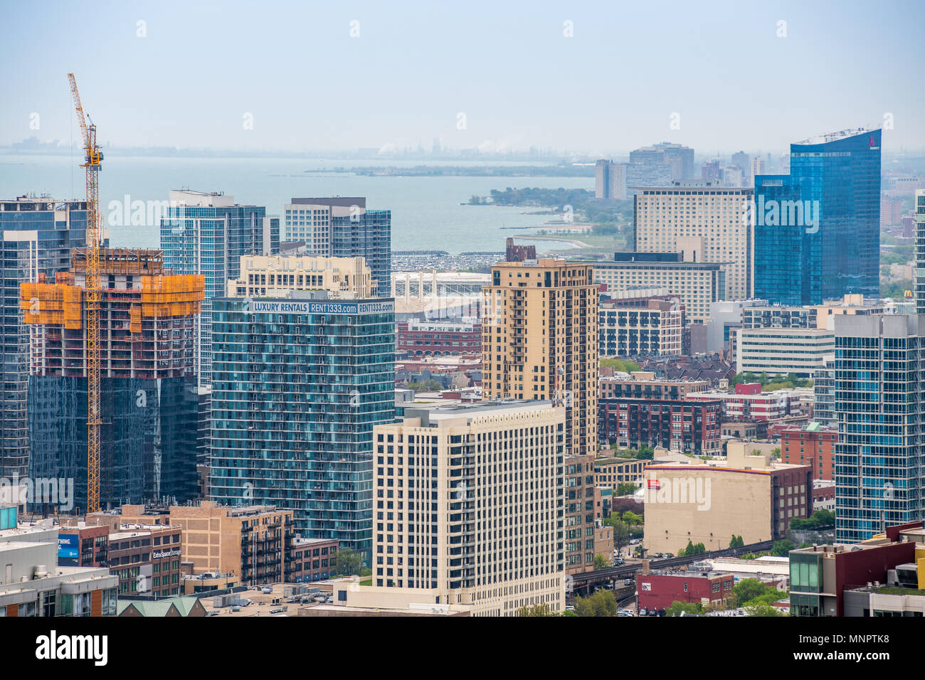 Aerial view of South Loop neighborhood Stock Photo - Alamy
