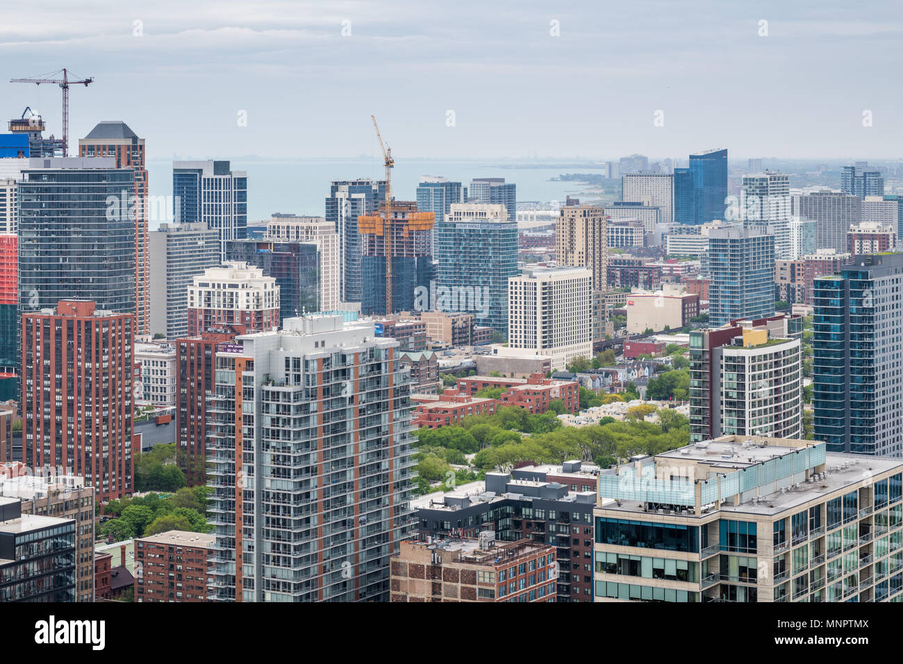 Aerial view of South Loop neighborhood Stock Photo - Alamy