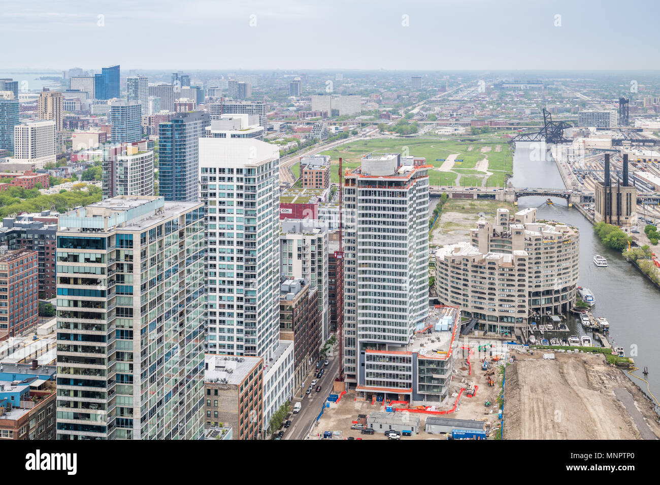 Chicago bird's eye view hi-res stock photography and images - Alamy