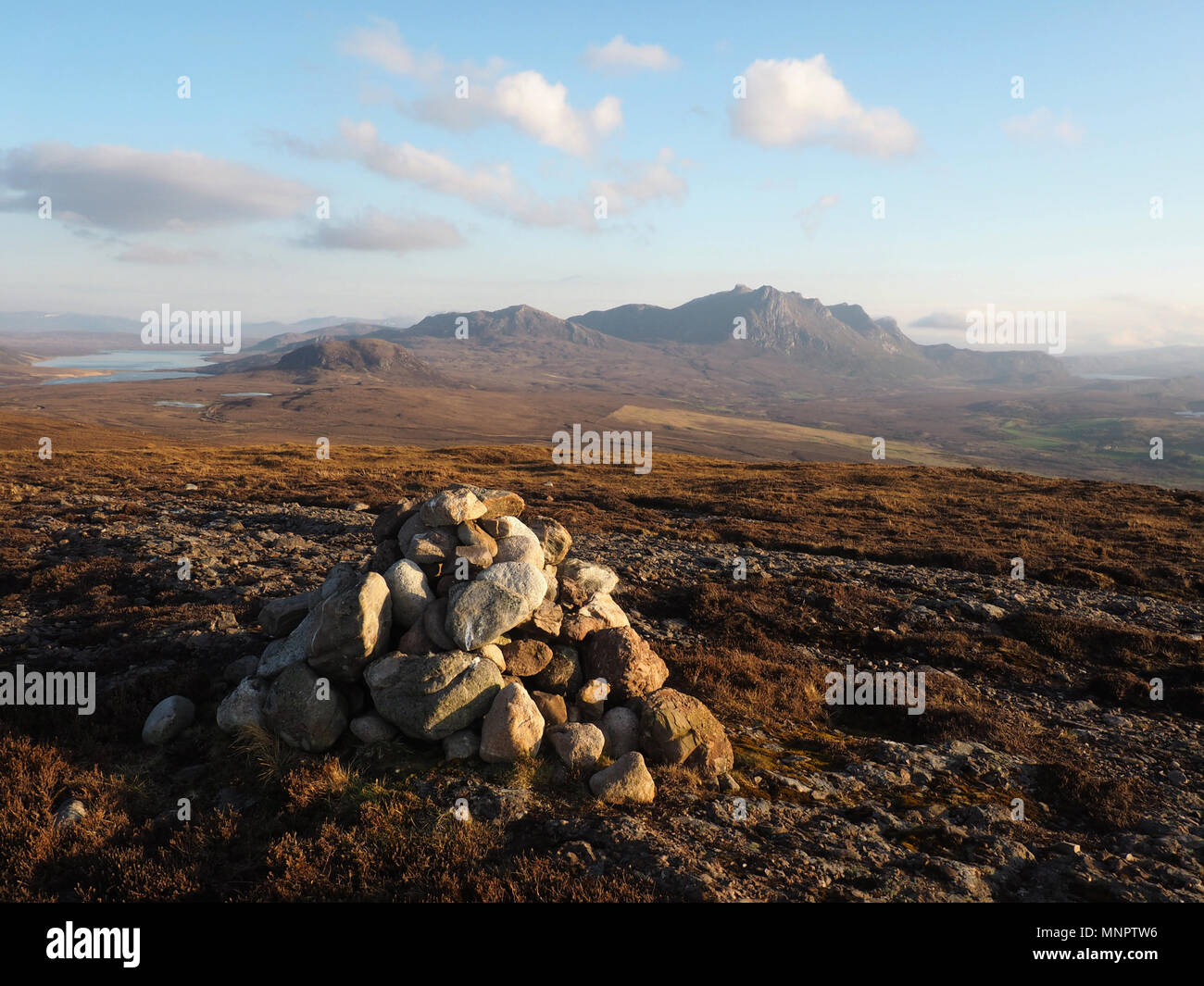 Ben Loyal from Cnoc Craggie, near Tongue, Scotland Stock Photo - Alamy