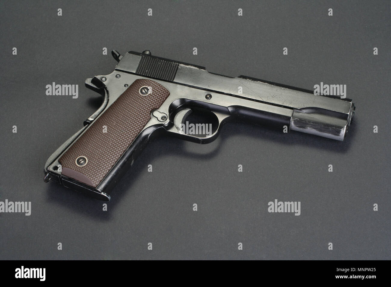 colt goverment M1911 on black background Stock Photo - Alamy