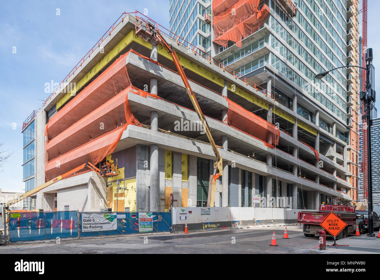 Construction of the Riverline condominium complex in the Printers Row ...