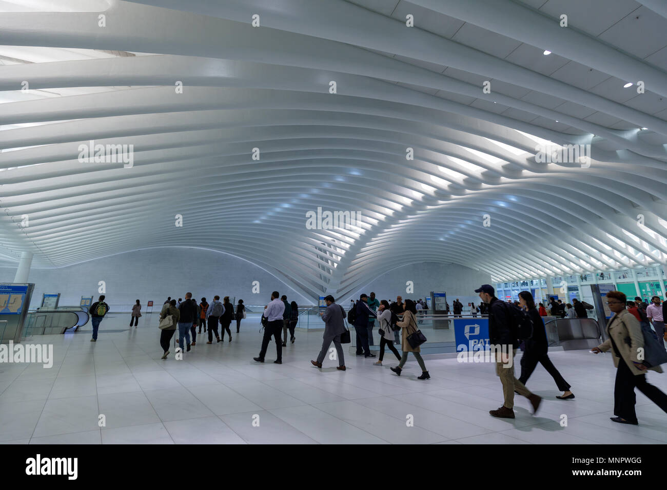 Manhattan, New York City - May 10, 2018 : PATH train station in World ...