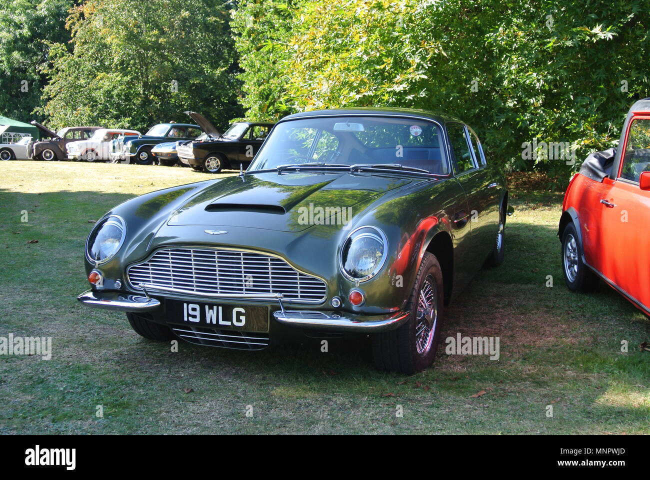 a Aston Martin DB6 Mk2 parked up on display at Forde House classic car ...