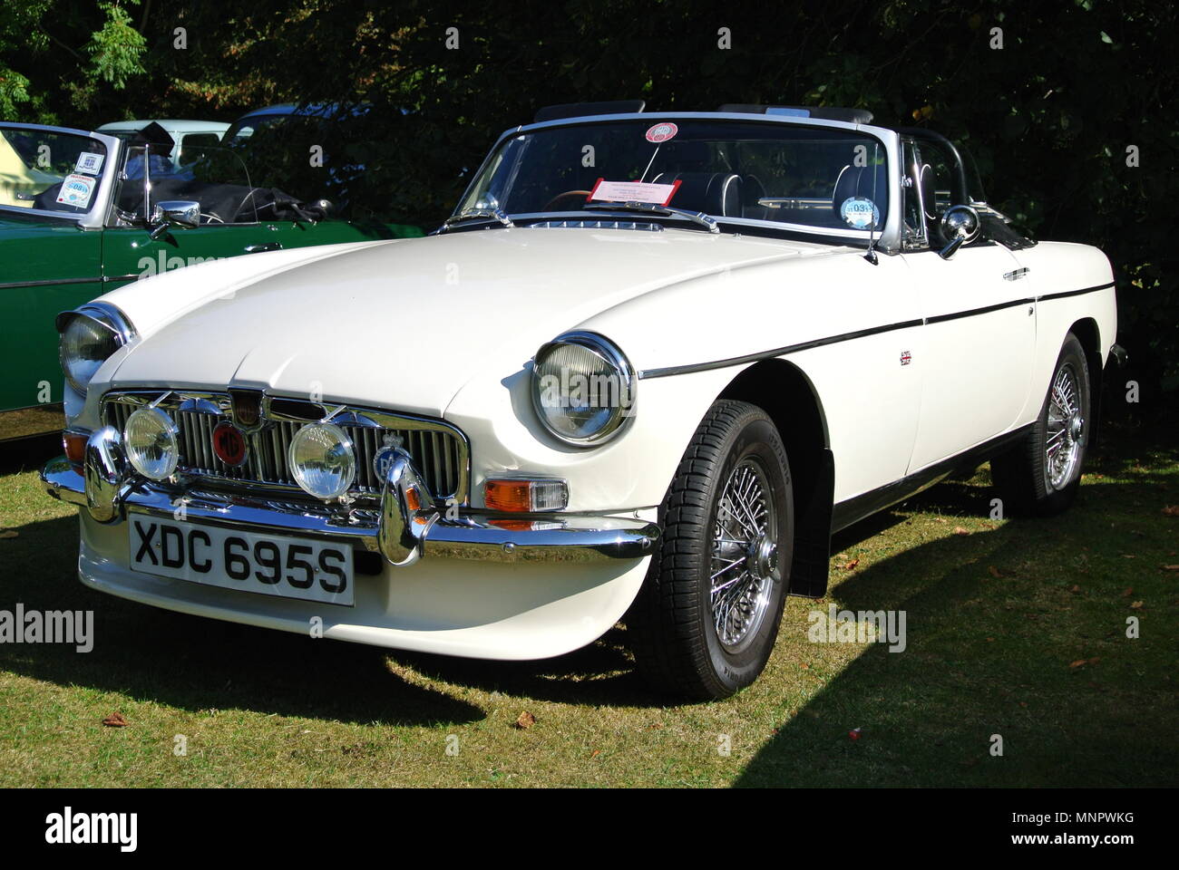 A 1978 MG classic car parked up on display at Forde House, Newton Abbot ...
