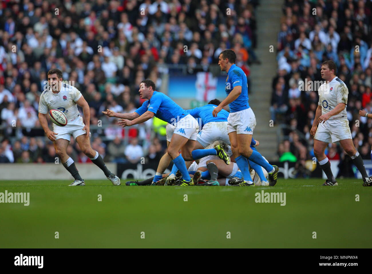 Nick East of England during the England vs. Italy RBS 6 Nations ...