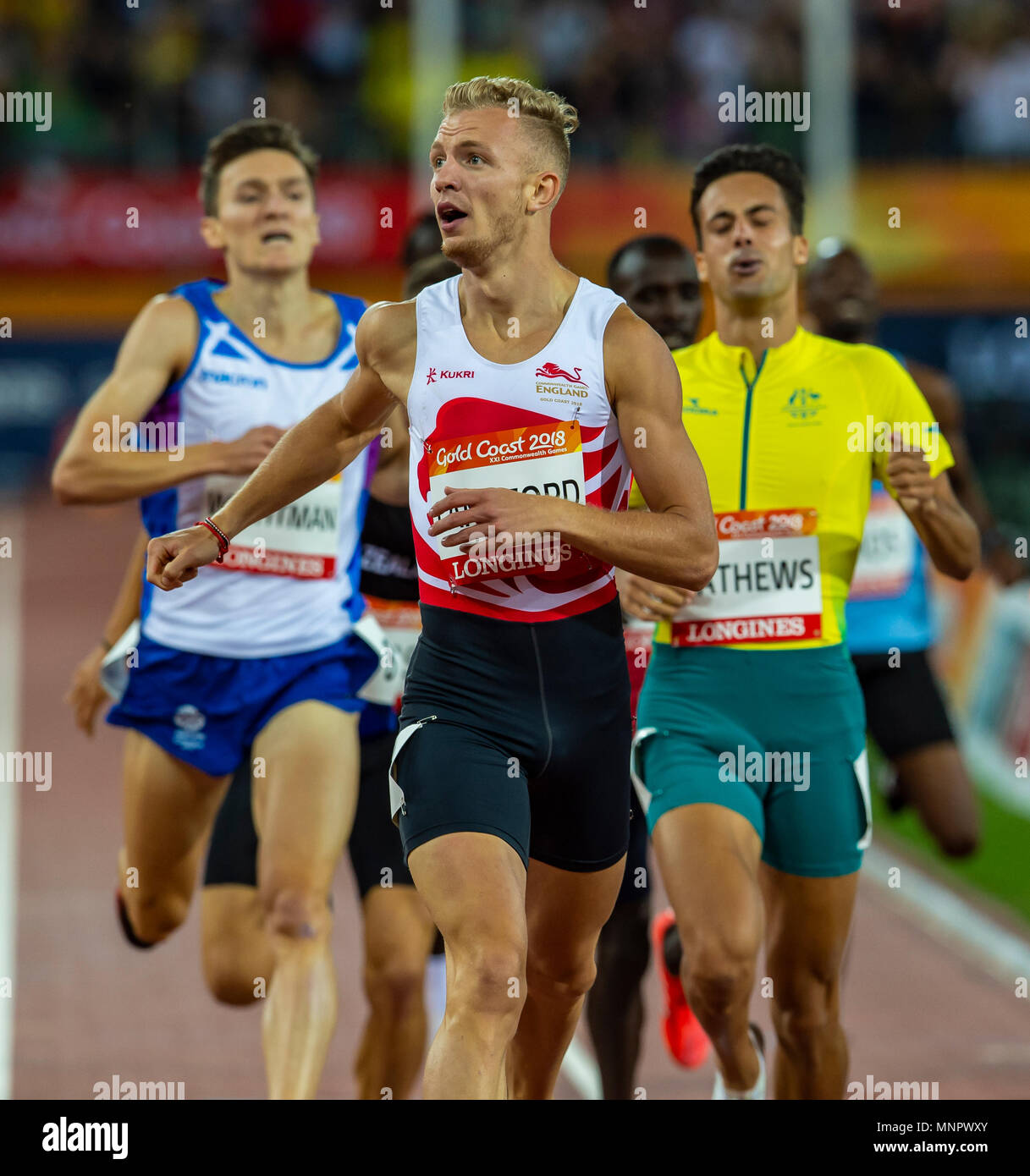 Men's 800m Final-Commonwealth Games 2018 Stock Photo - Alamy